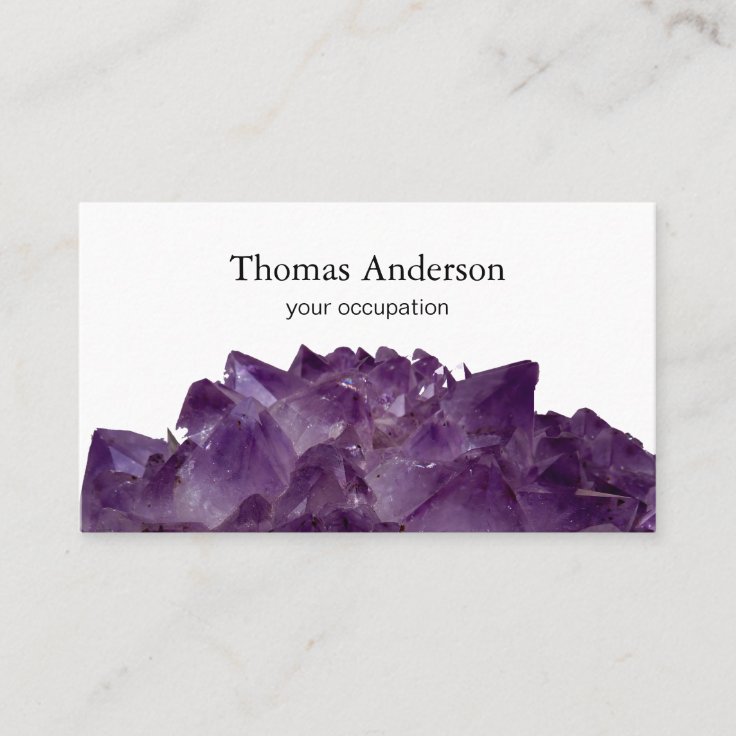 Modern Simple Crystal Gem Trendy Business Card | Zazzle