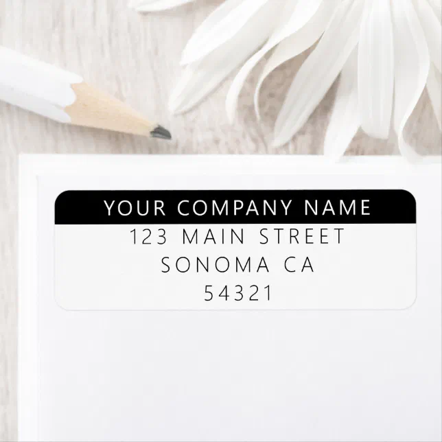 Modern Simple Custom Business Return Address Label | Zazzle