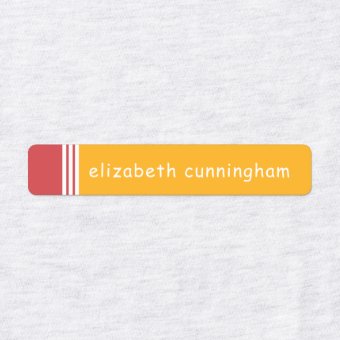 Modern Simple Cute Fun Playful Pencils Names Kids' Labels | Zazzle