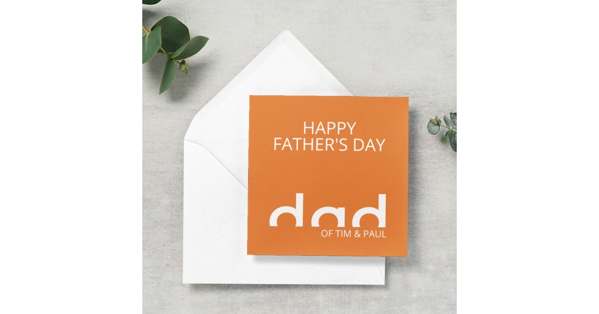 Modern Simple Dad Design for Fathers Day Card | Zazzle