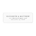 Modern Simple Elegant Chic Wedding Return Address Label | Zazzle