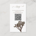 Modern Simple Elegant Color Joshua Tree QR Code Enclosure Card | Zazzle