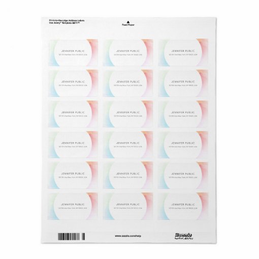 Modern Simple Elegant Colors Professional Template Label | Zazzle
