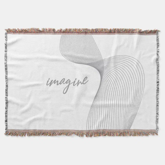 Modern, simple, elegant graphic design of Imagine Throw Blanket | Zazzle