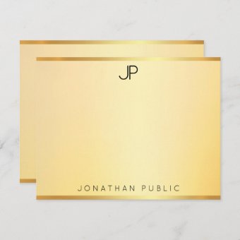 Modern Simple Elegant Monogram Gold Look Template | Zazzle