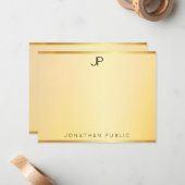 Modern Simple Elegant Monogram Gold Look Template | Zazzle
