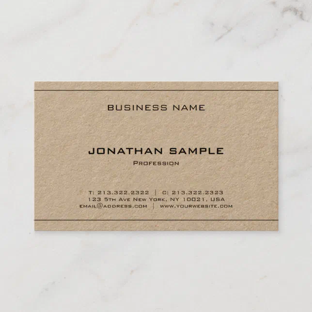 Modern Simple Elegant Professional Plain Luxury Business Card | Zazzle