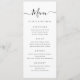 Modern simple elegant script wedding menu | Zazzle