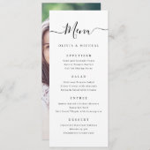 Modern simple elegant script wedding menu | Zazzle