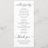Modern simple elegant script wedding program | Zazzle