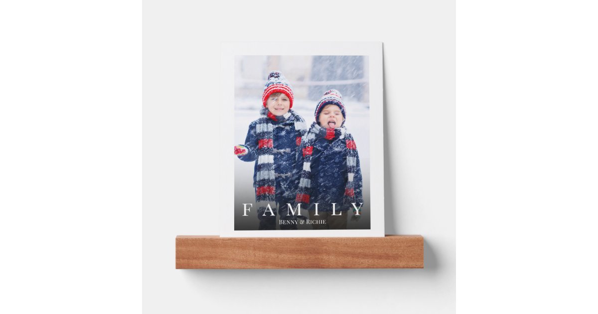 Modern Simple Family Photography Simple Keepsake Picture Ledge | Zazzle