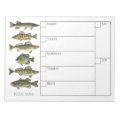 Modern Simple Fisherman Fish Weekly Calendar Notepad | Zazzle