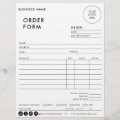 Modern Simple Formal Business Order Form | Zazzle