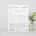 Modern Simple Formal Order Form | Zazzle