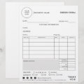 Modern Simple Formal Order Form | Zazzle