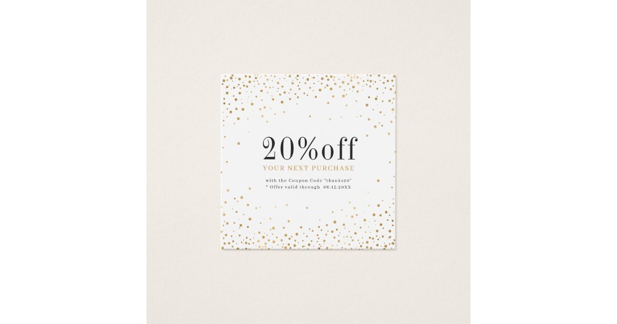 Modern simple gold glitter discount card | Zazzle