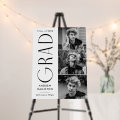 Modern Simple Grad 3 Photo Graduation Party Sign | Zazzle