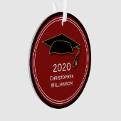 Modern Simple Graduation Cap Class of 2020 Ornament | Zazzle