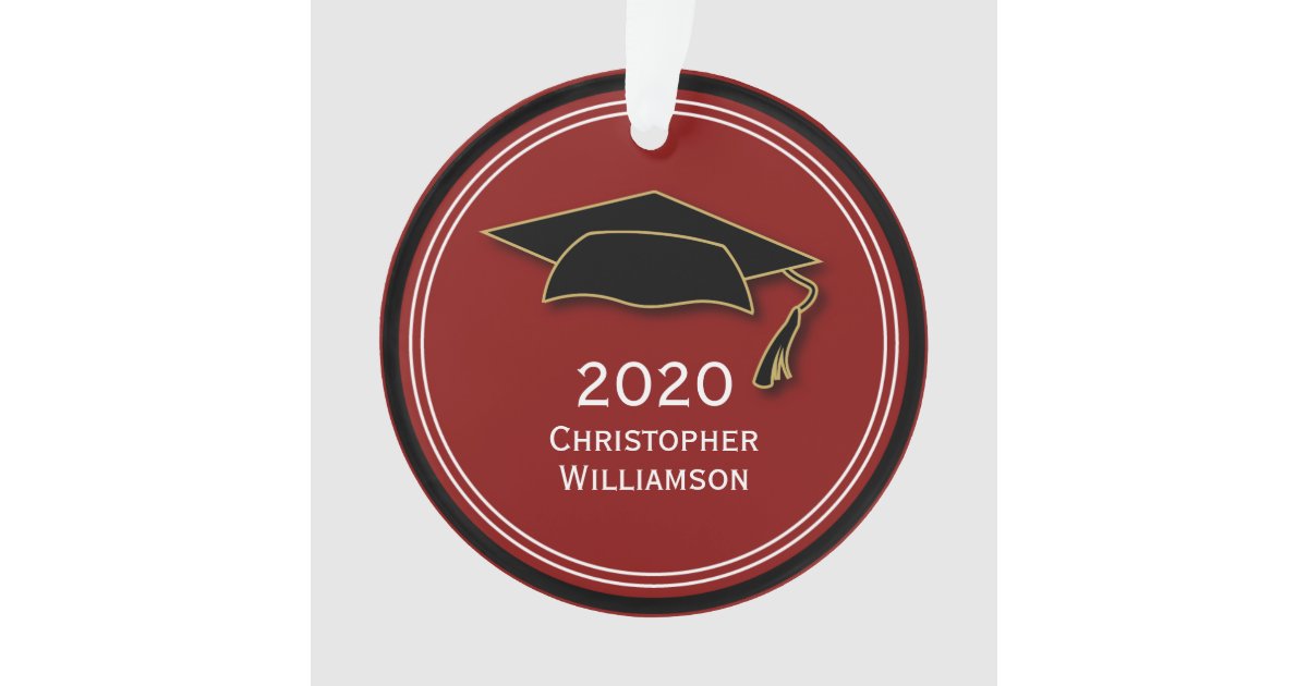 Modern Simple Graduation Cap Class of 2020 Ornament | Zazzle