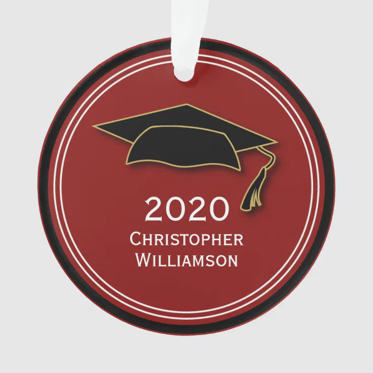 Modern Simple Graduation Cap Class of 2020 Ornament | Zazzle