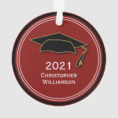 Modern Simple Graduation Cap Class of 2021 Ornament | Zazzle