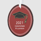 Modern Simple Graduation Cap Class of 2021 Ornament | Zazzle