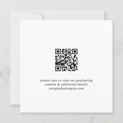 Modern Simple Graduation Party QR code Invitation | Zazzle