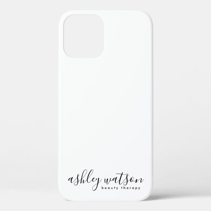 Modern Simple Handwritten Calligraphy Plain White Case-Mate iPhone Case ...