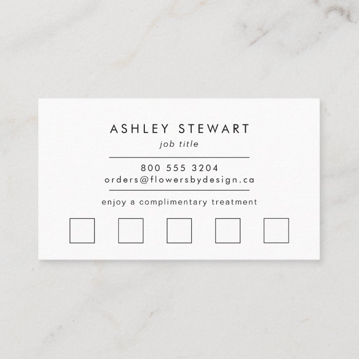 Modern Simple Handwritten Calligraphy Plain White Loyalty Card | Zazzle.com