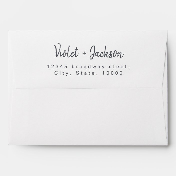 Modern simple handwritten script return address envelope | Zazzle