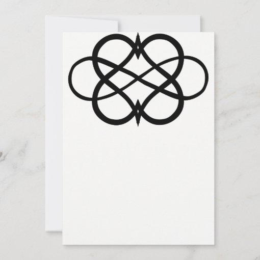 Modern Simple Infinity Heart Wedding Invitation | Zazzle