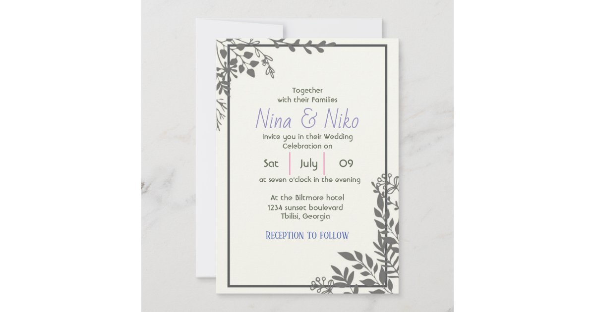 modern simple Invitation | Zazzle