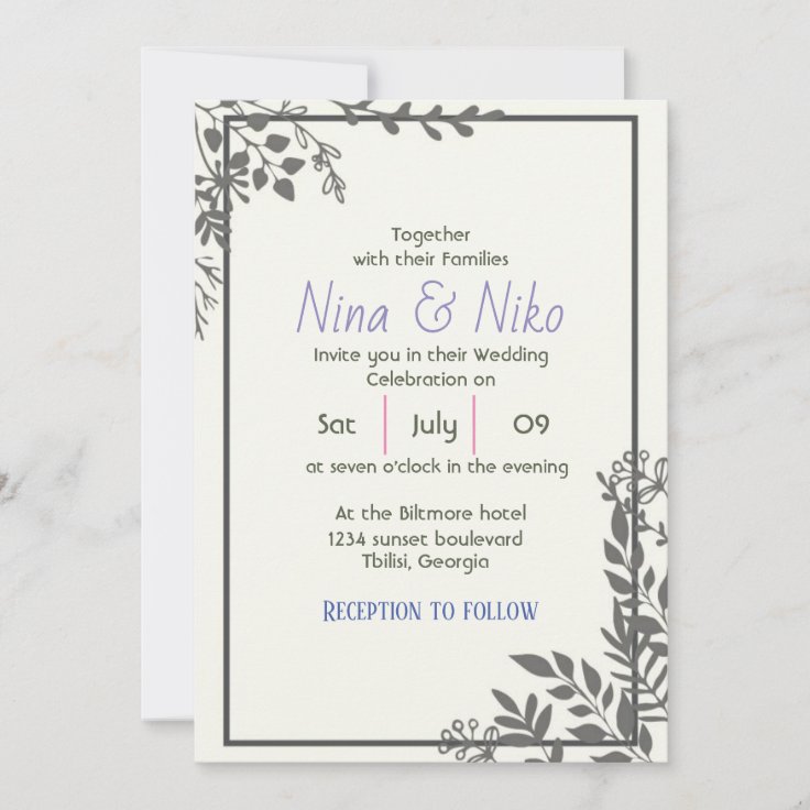 modern simple Invitation | Zazzle