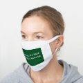 Modern Simple Keeping It Safe For You And Me White Cotton Face Mask ...