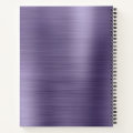 Modern Simple Metallic Brushed Midnight Purple Notebook | Zazzle
