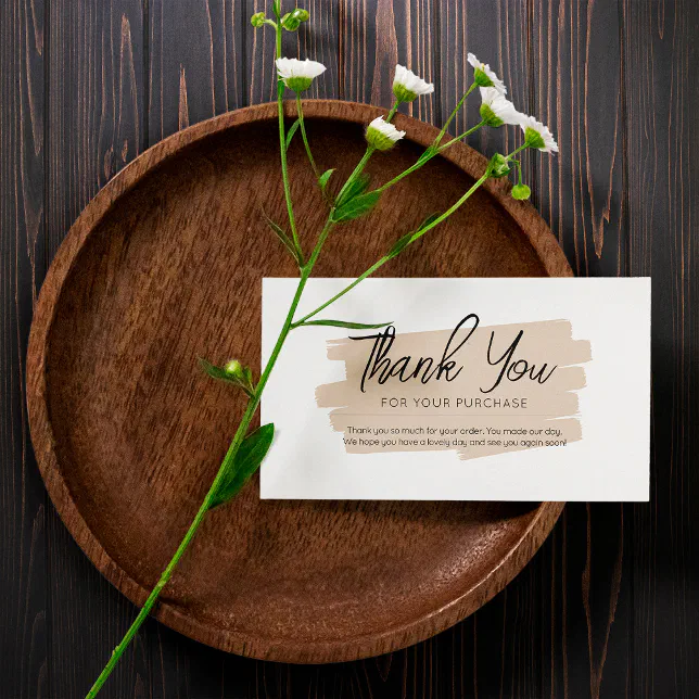 Modern Simple Mini Thank You Business Cards | Zazzle