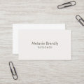 Modern Simple Minimal Ivory Business Card | Zazzle