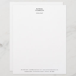 Modern Simple Minimalist Business Corporate Letterhead | Zazzle