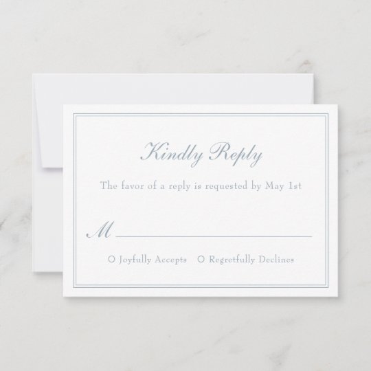 Modern Simple Minimalist Elegant Wedding RSVP Card | Zazzle.com