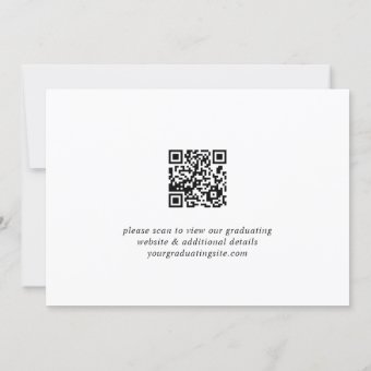 Modern Simple Minimalist Graduation Party QR code Invitation | Zazzle