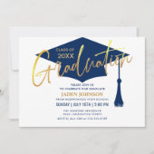 Modern Simple Minimalist Graduation Party QR code Invitation | Zazzle