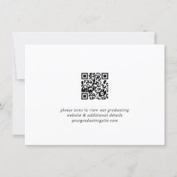 Modern Simple Minimalist Graduation Party QR code Invitation | Zazzle