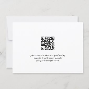 Modern Simple Minimalist Graduation Party QR code Invitation | Zazzle