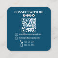Modern Simple Minimalist Photo QR Code Connect Square Business Card ...