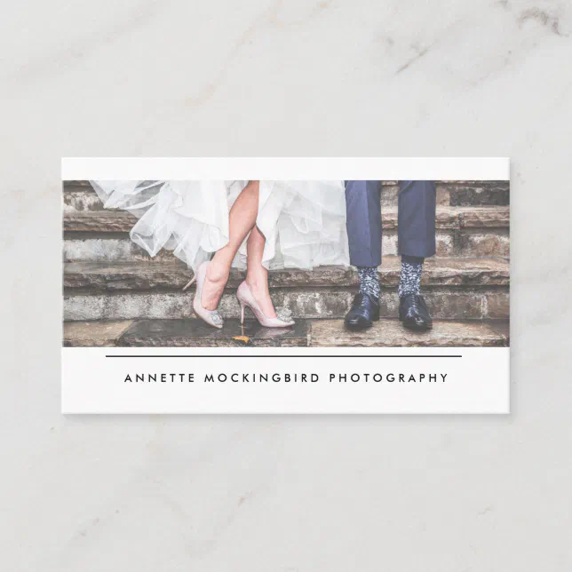 Modern Simple Minimalist Photography Business Card | Zazzle