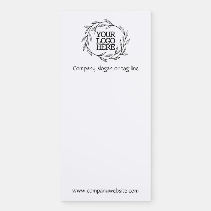 Modern Simple Nature Inspired Custom Company Logo Magnetic Notepad ...