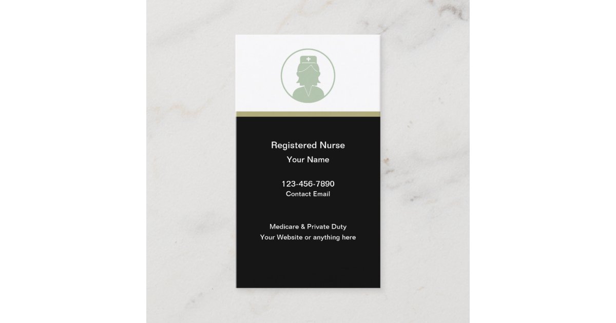 Modern Simple Nurse Business Cards Template | Zazzle