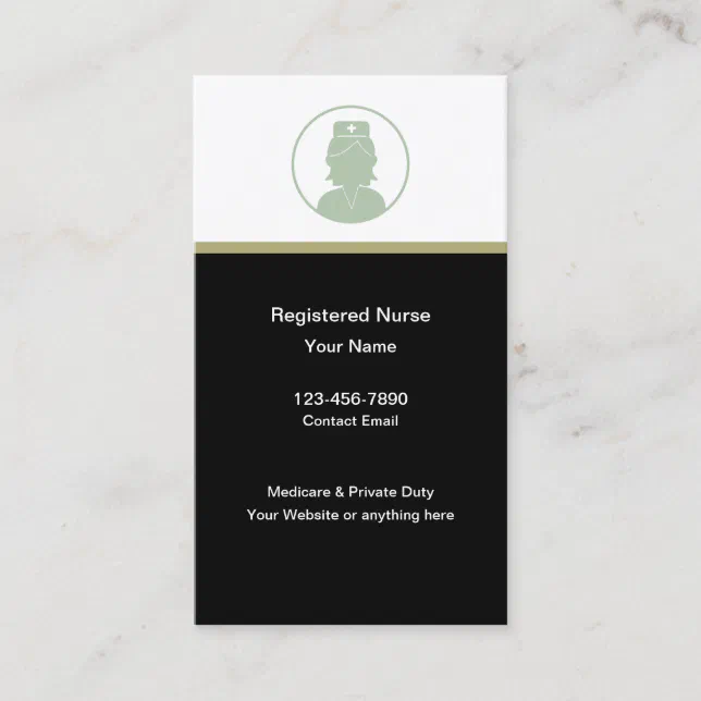 Modern Simple Nurse Business Cards Template | Zazzle