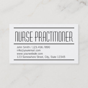 Nurse Practitioner Business Cards - Business Card Printing | Zazzle