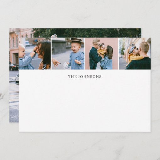Modern Simple Photo Collage Note Card | Zazzle